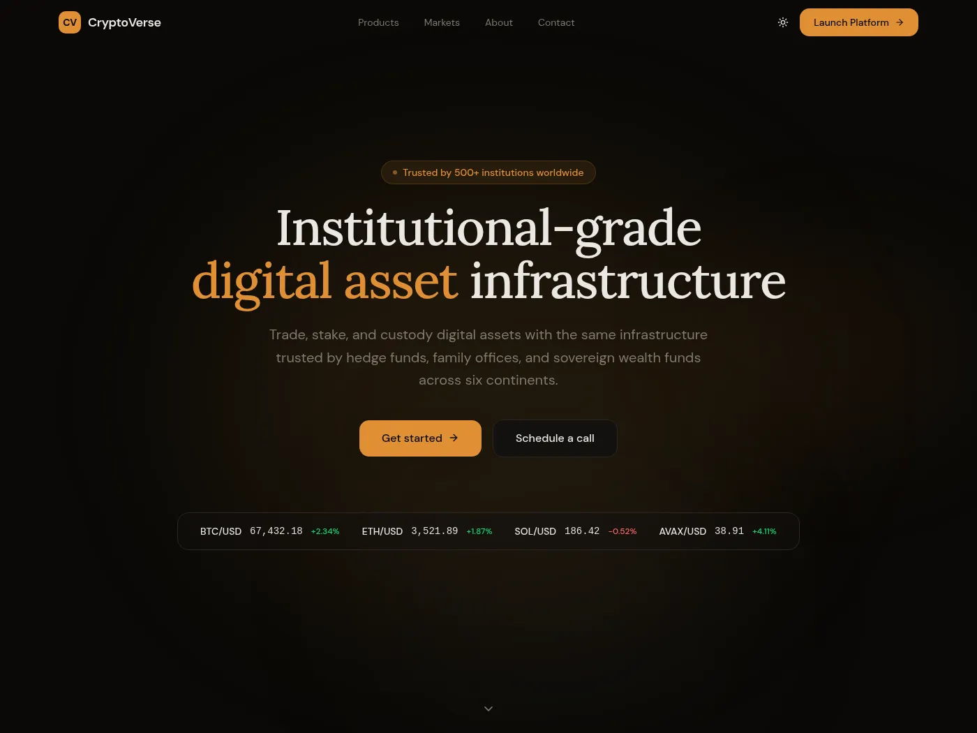 CryptoVerse Webpage