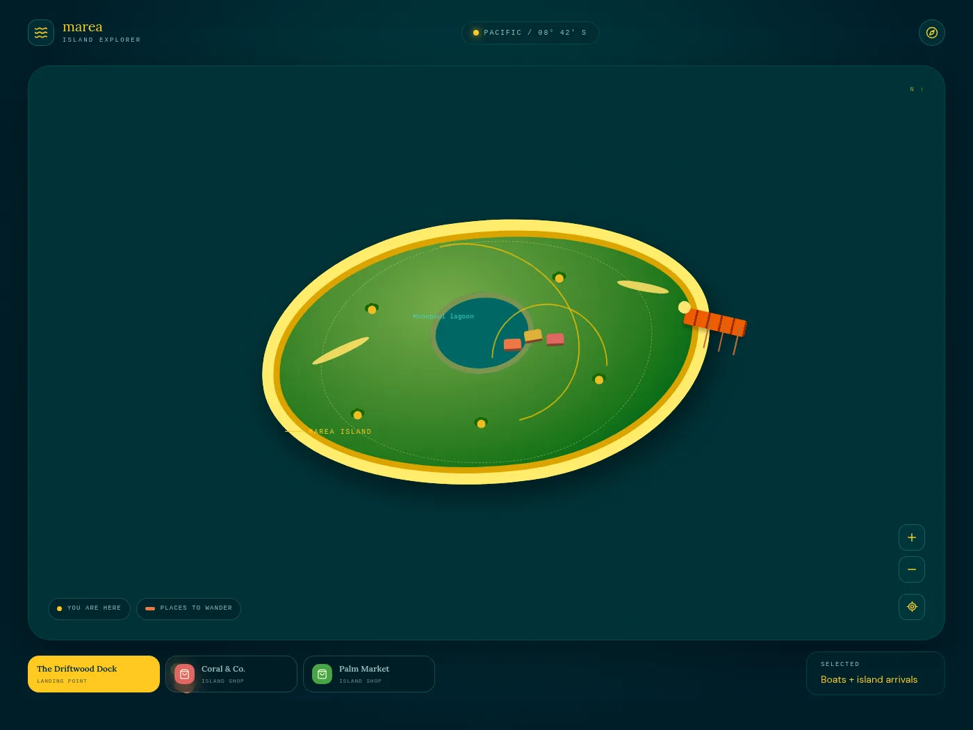 Tropical Island Map Explorer
