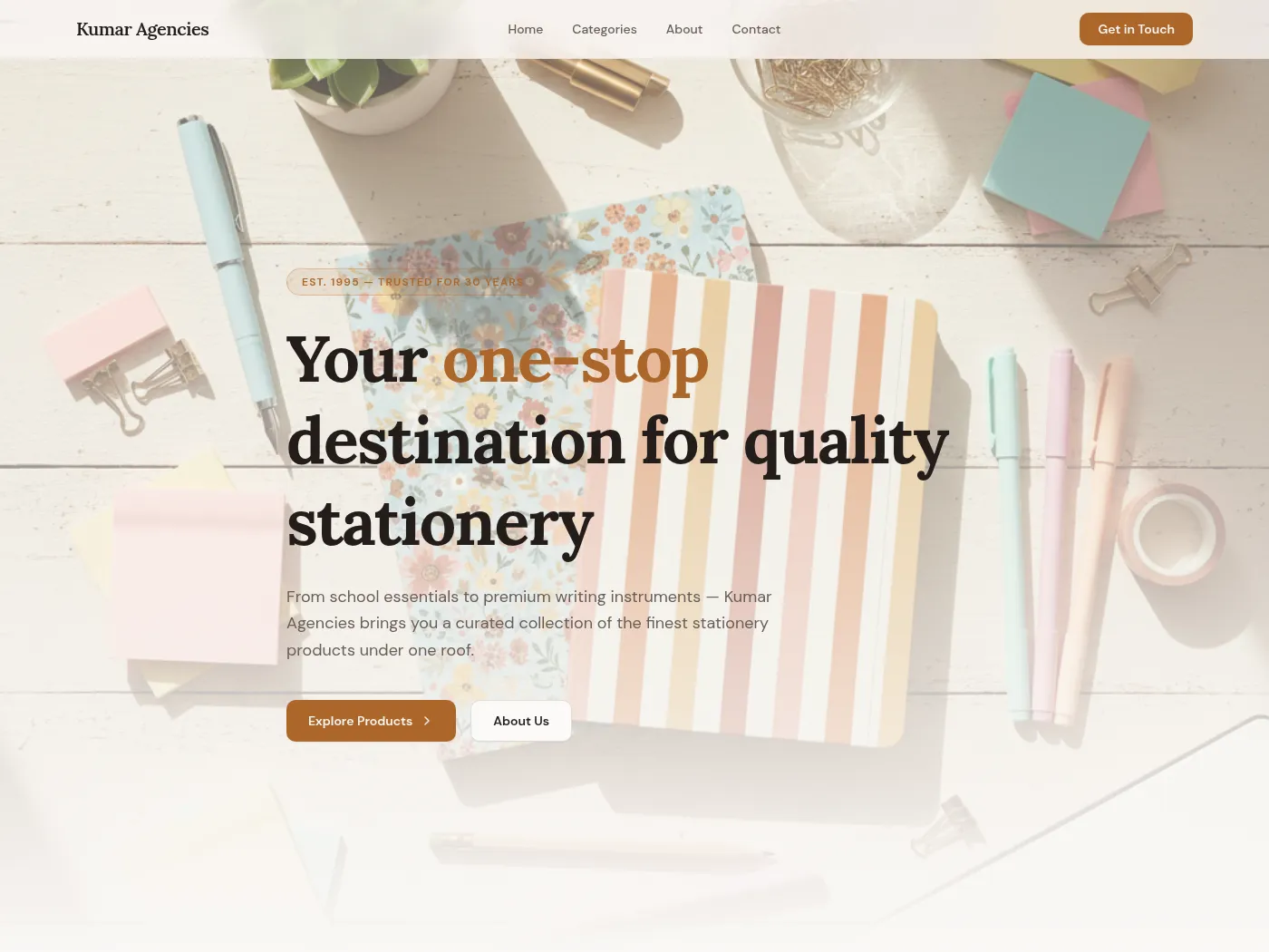 Kumar Agencies Stationery Site