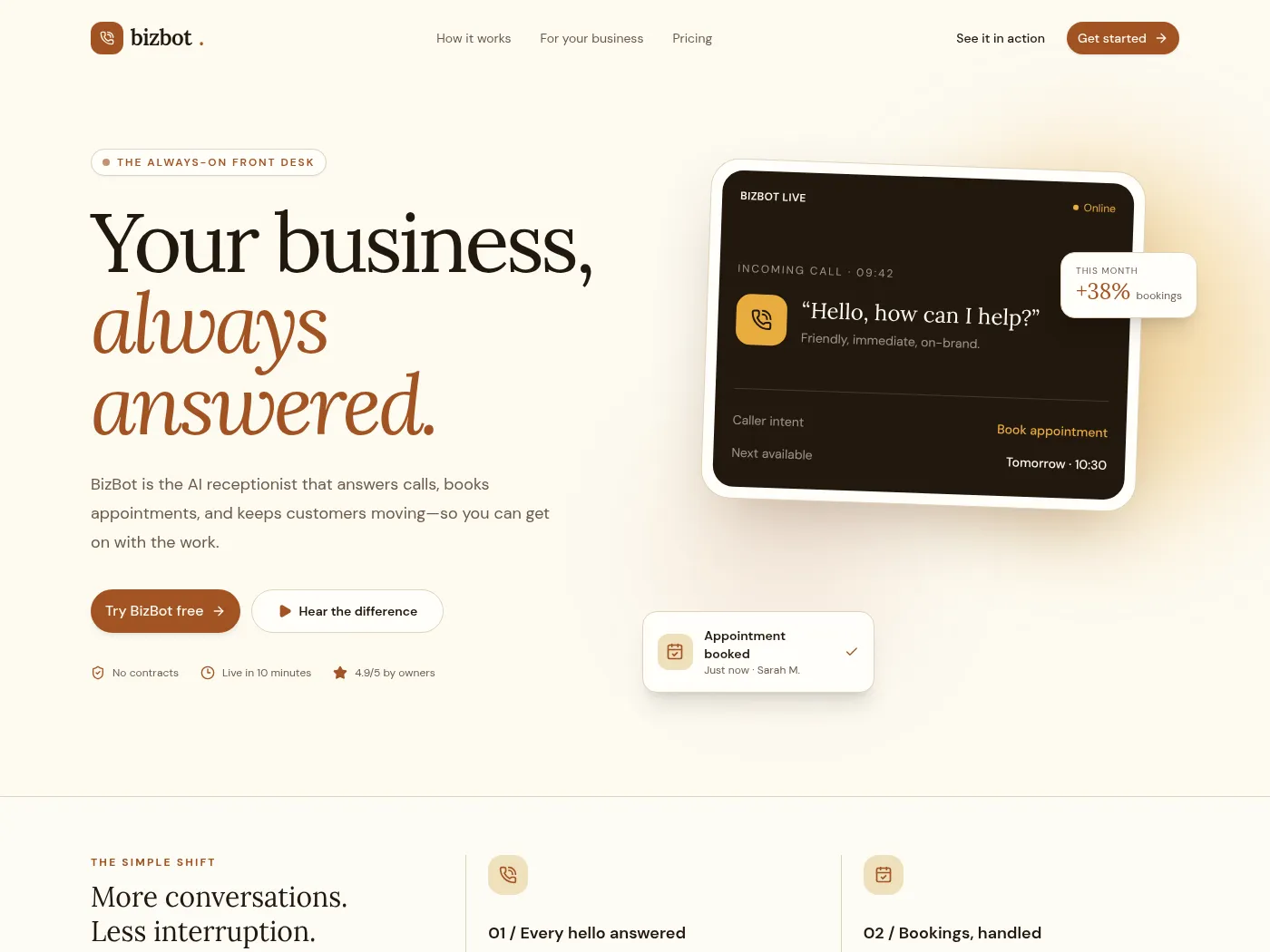 BizBot Receptionist