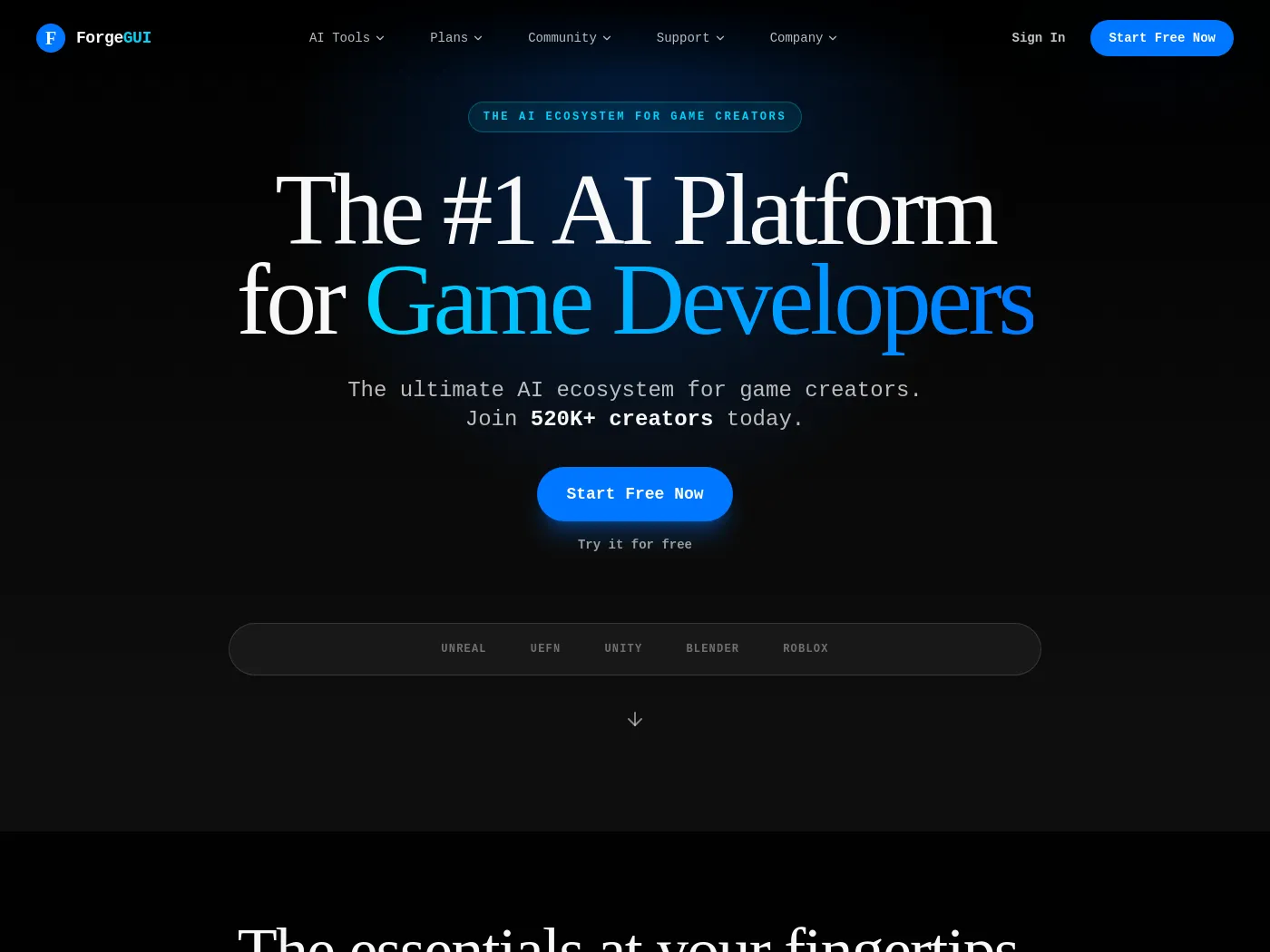 ForgeGUI Web Clone