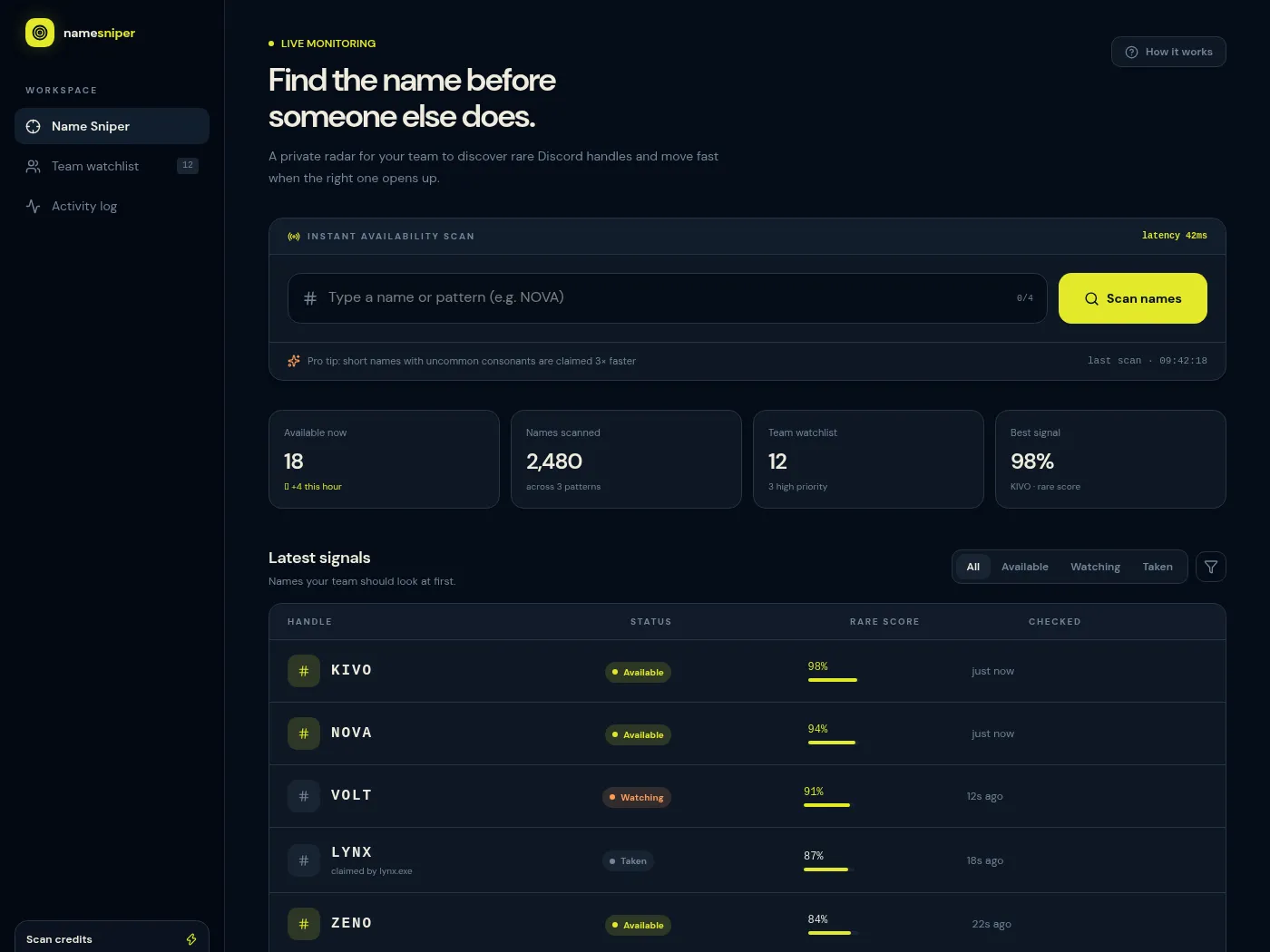 Discord Name Sniper