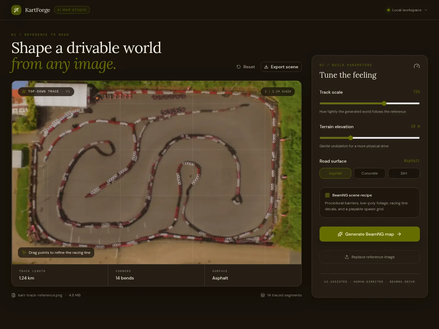 AI Go-Kart Map Generator
