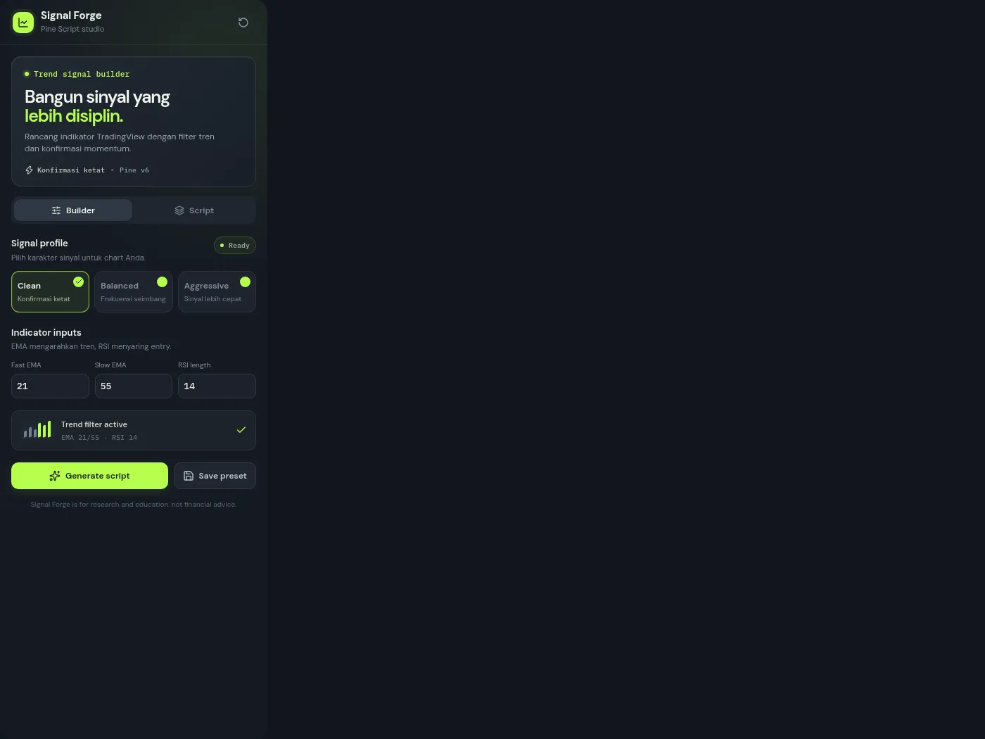 TradingView Script Helper