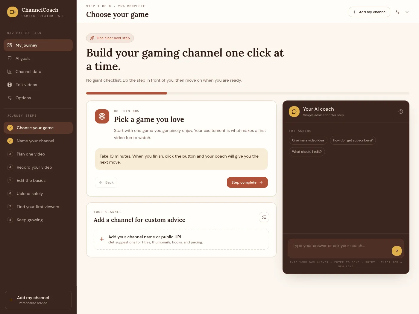 ChannelCoach AI