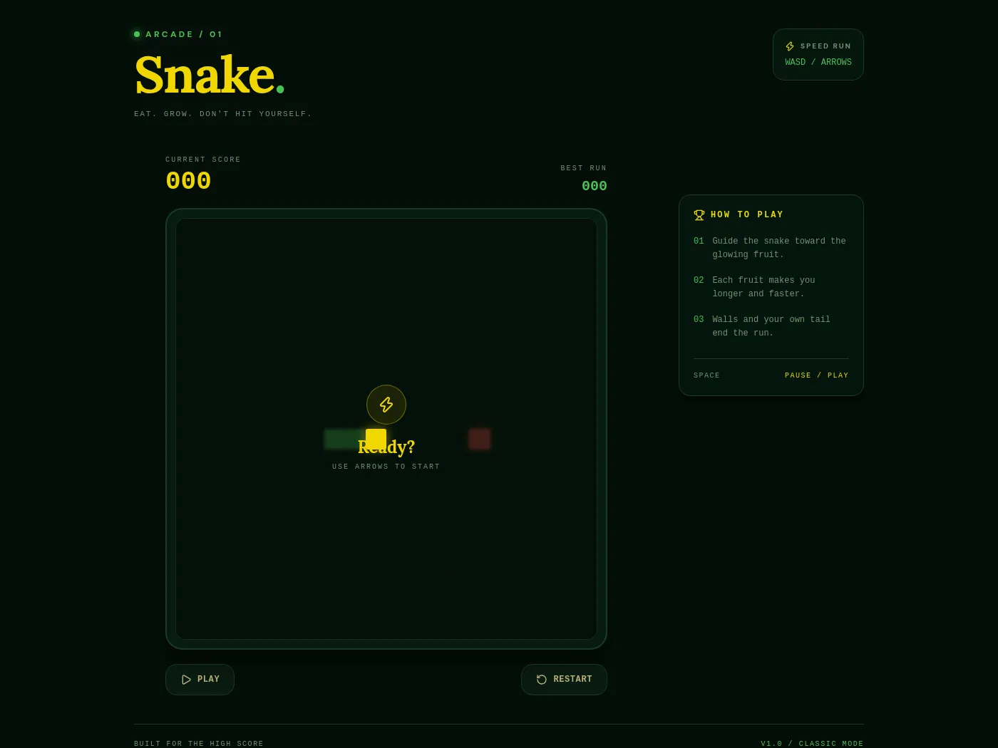 Classic Snake Game
