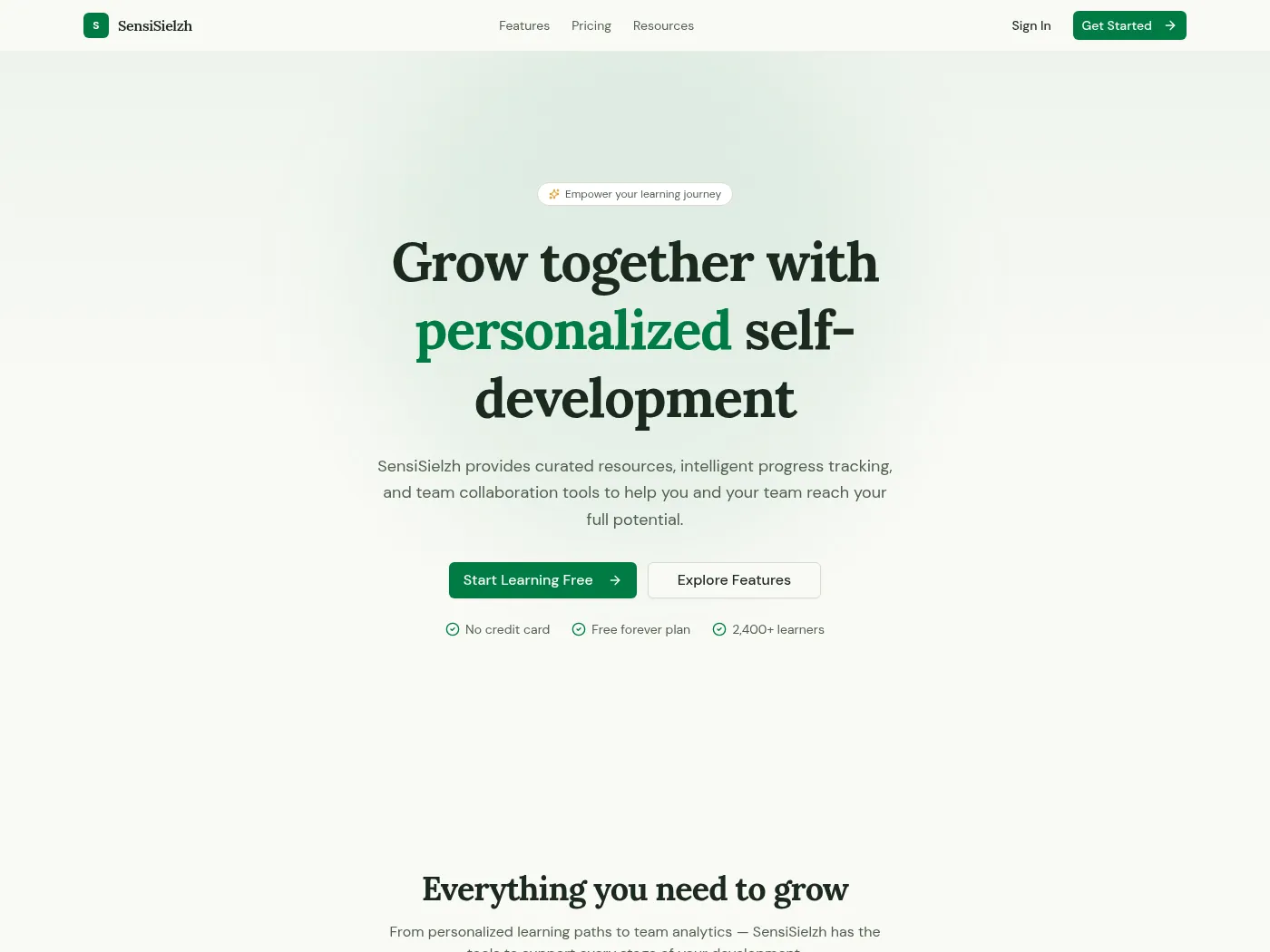 SensiSielzh Self-Development Hub