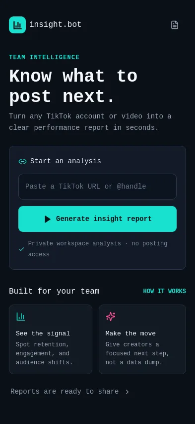 TikTok Insight Bot