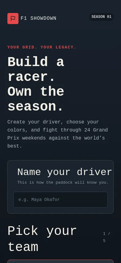 F1 Racer Showdown