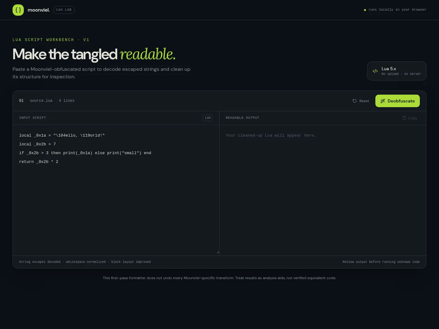 Moonviel Deobfuscator Web