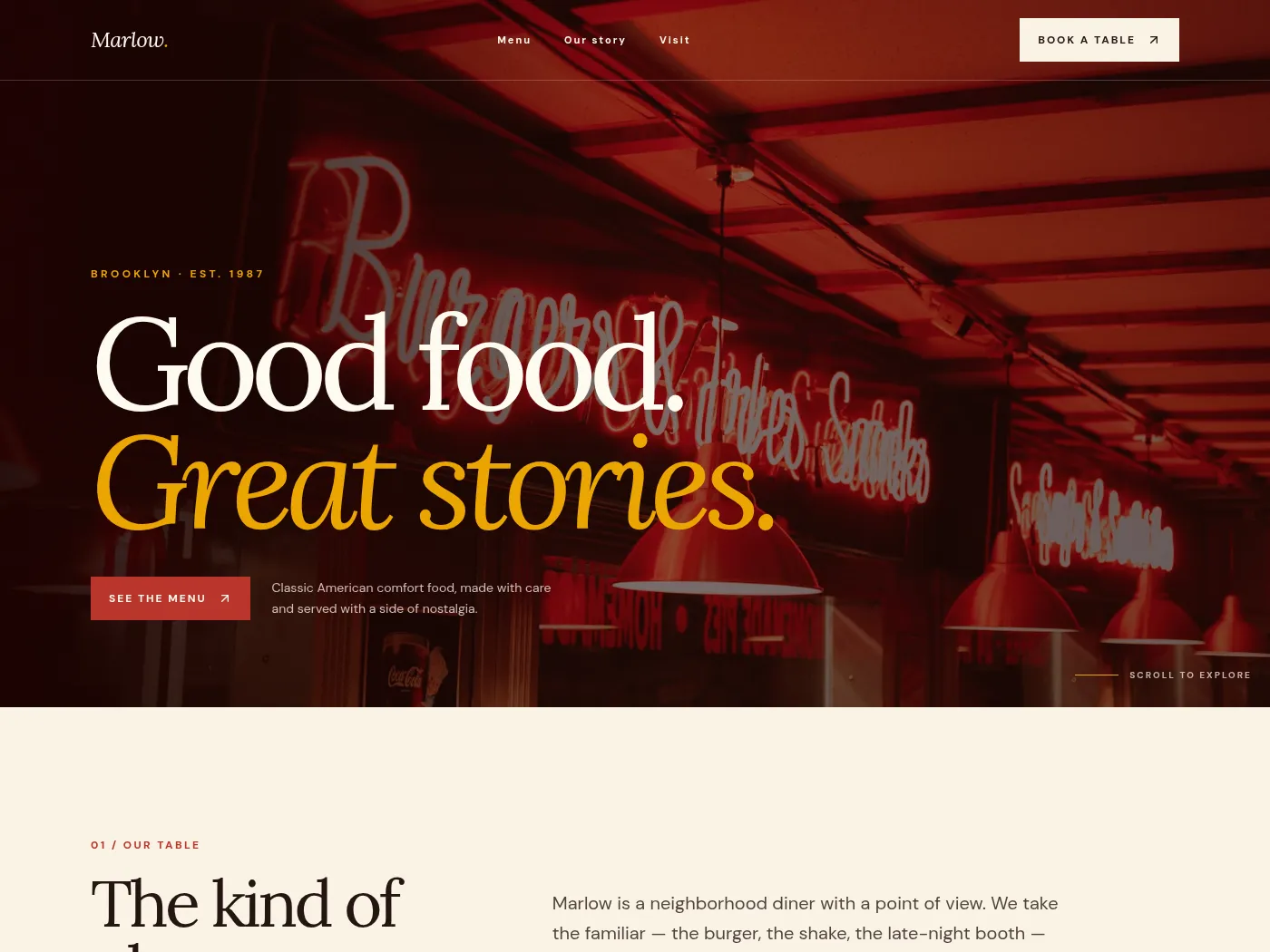 American Diner Web
