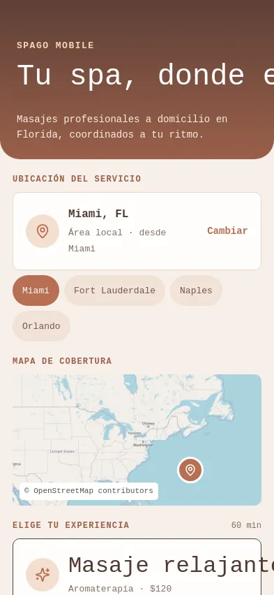 SpaGo Mobile Booking