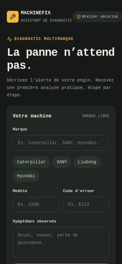 MachineFix Assistant