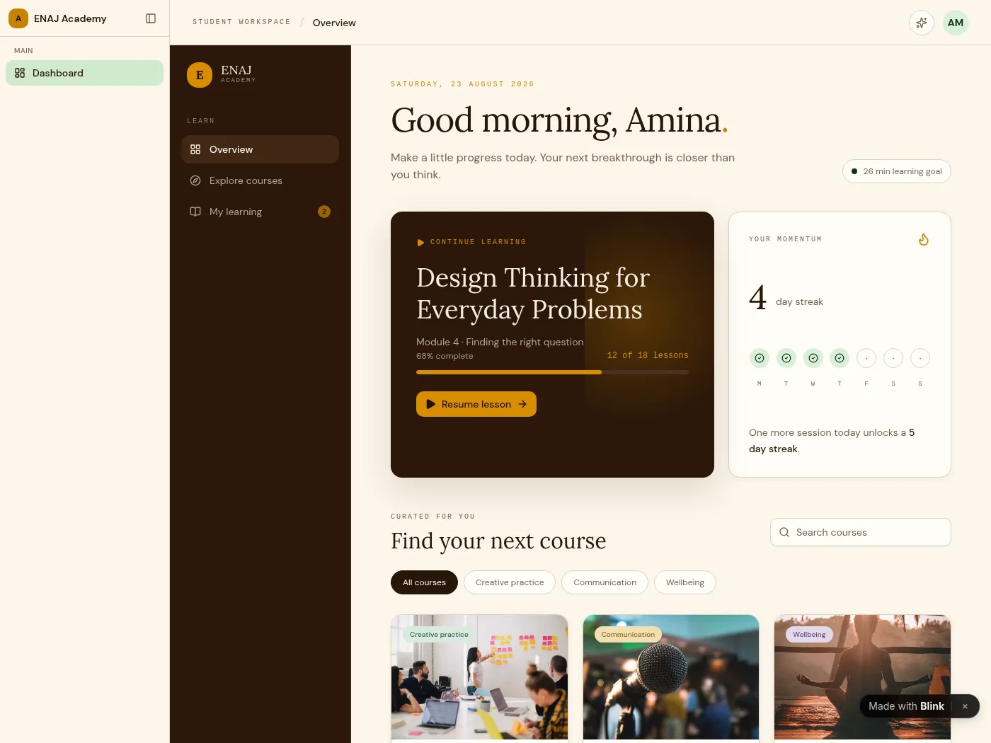 ENAJ Academy LMS
