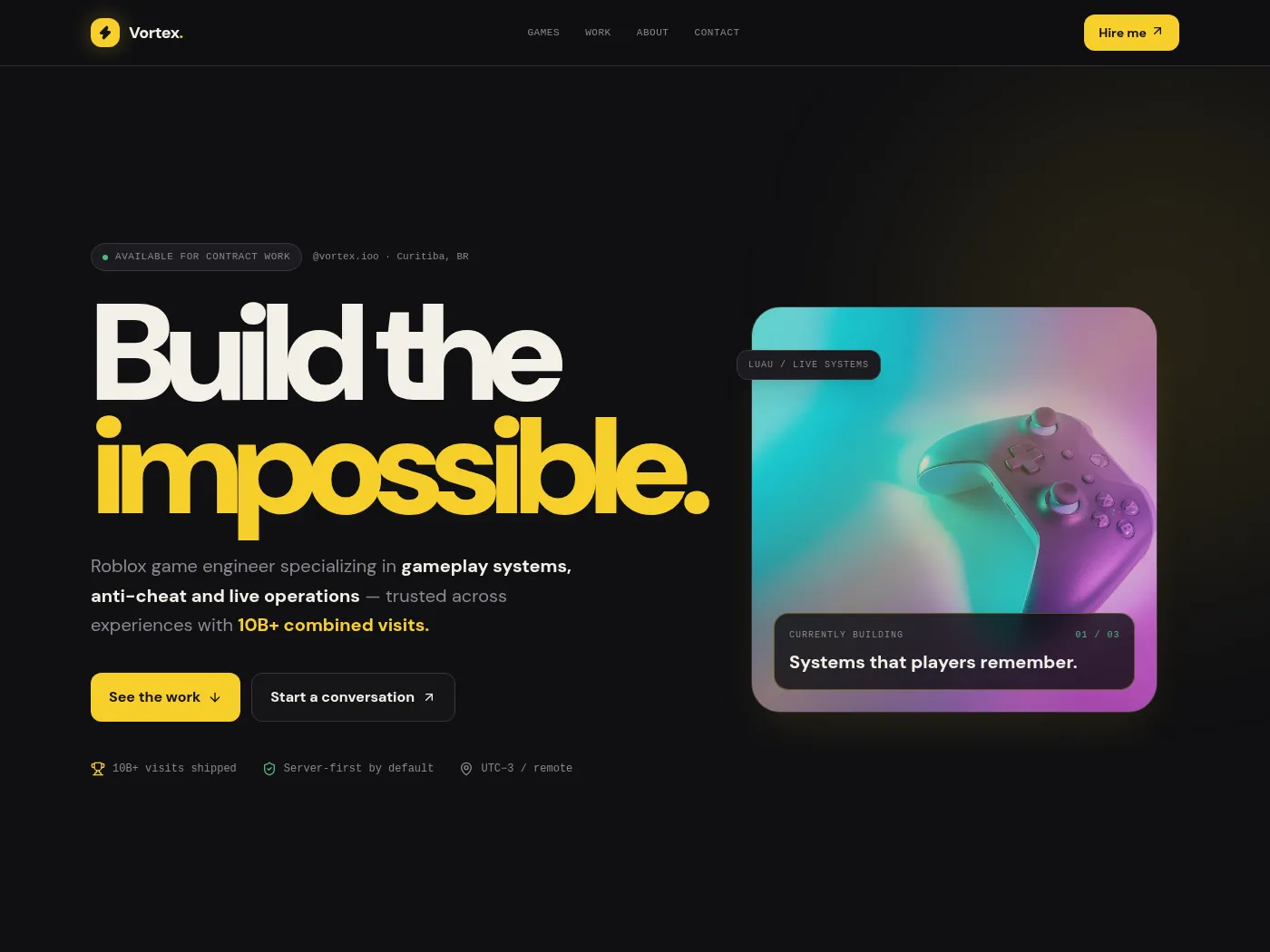 Roblox Portfolio Hub
