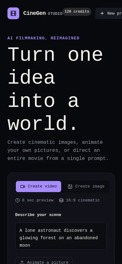 CineGen AI Studio