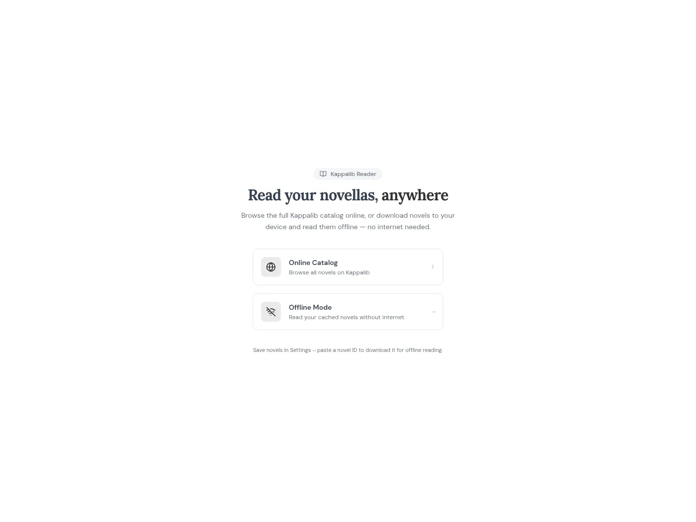 Kappalib Offline Reader