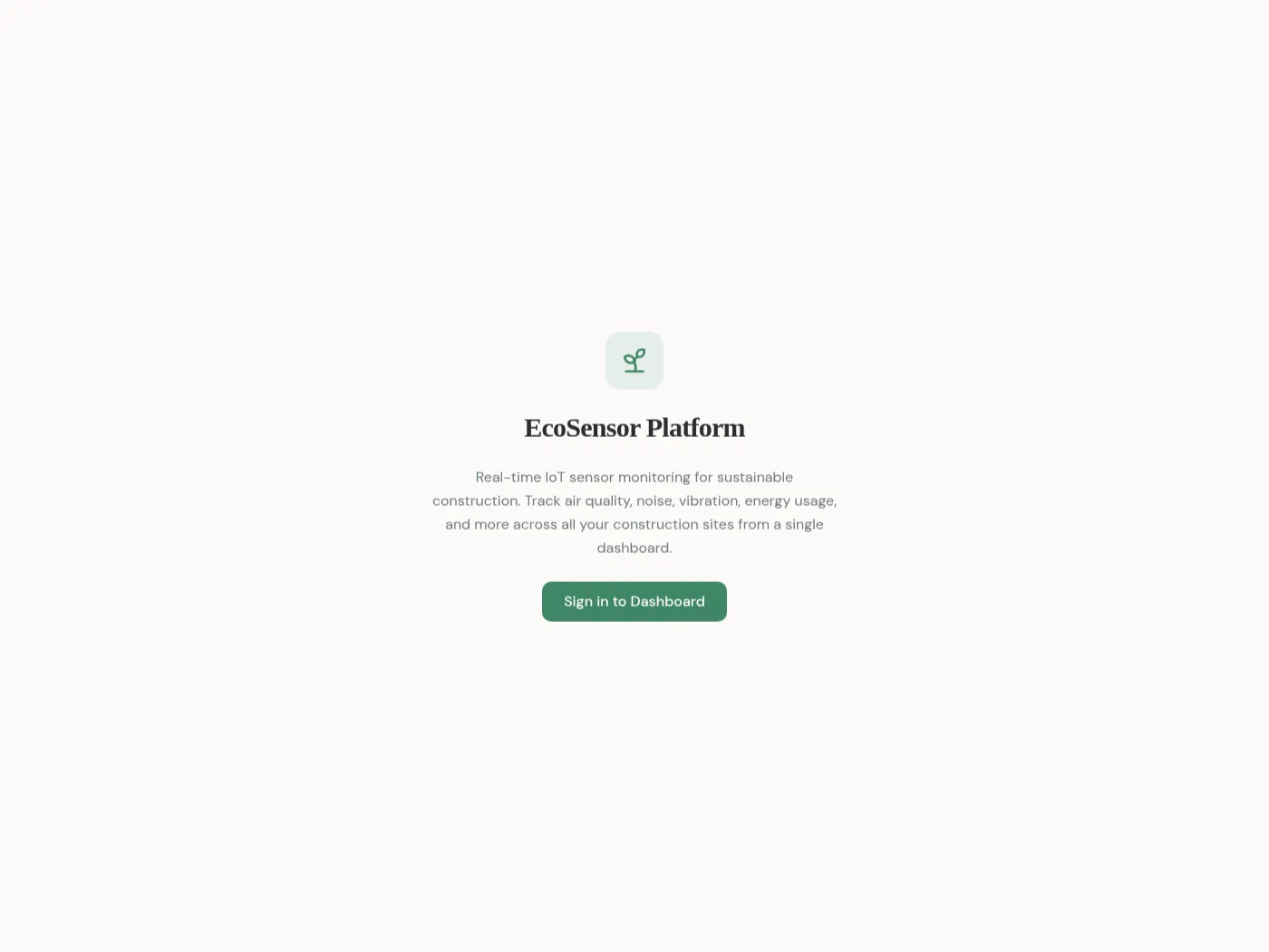 EcoSensor Platform
