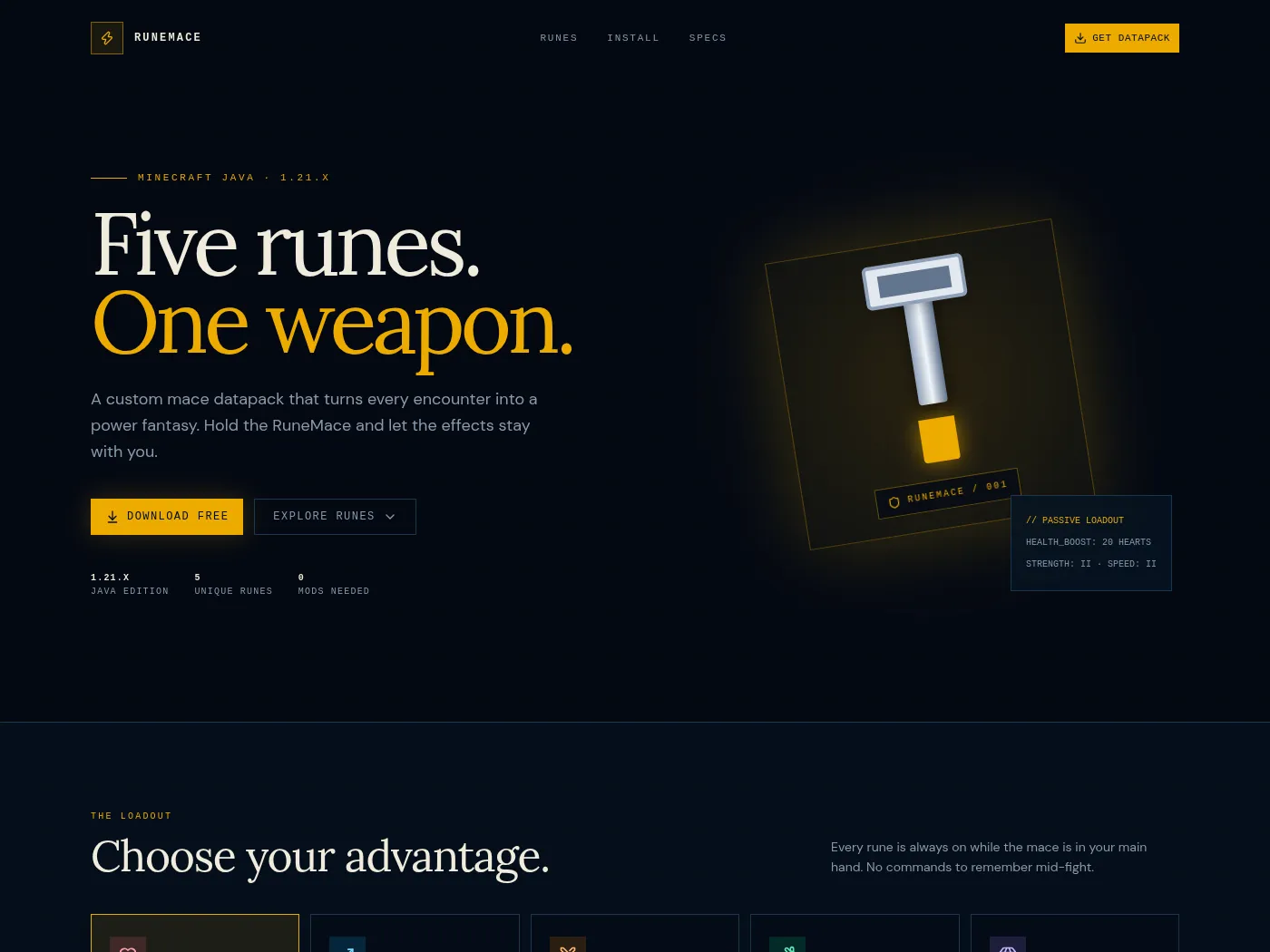 RuneMace Datapack