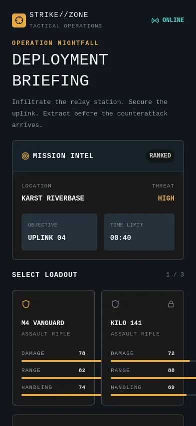Mobile Duty Game