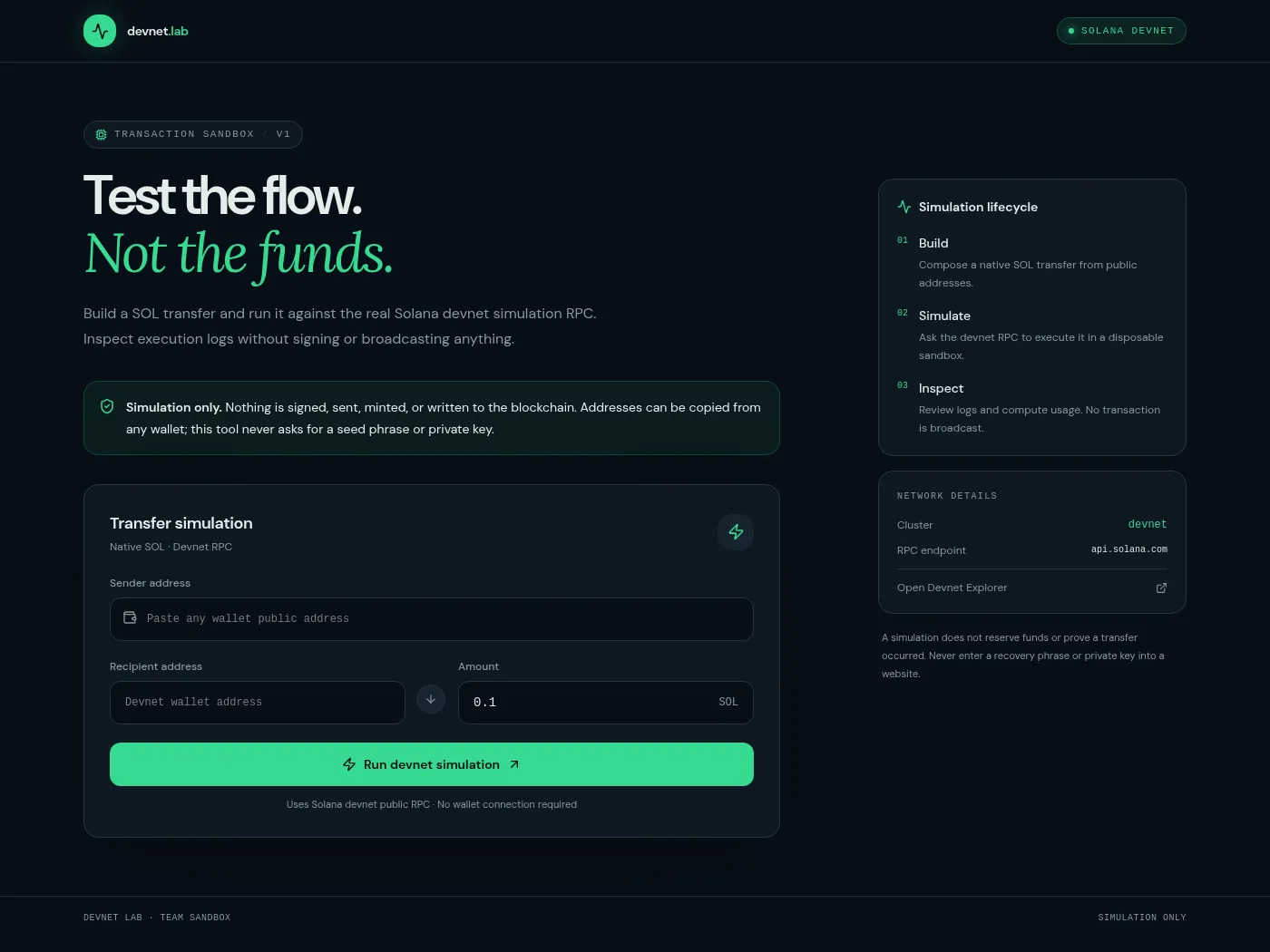 Solana Flash DApp
