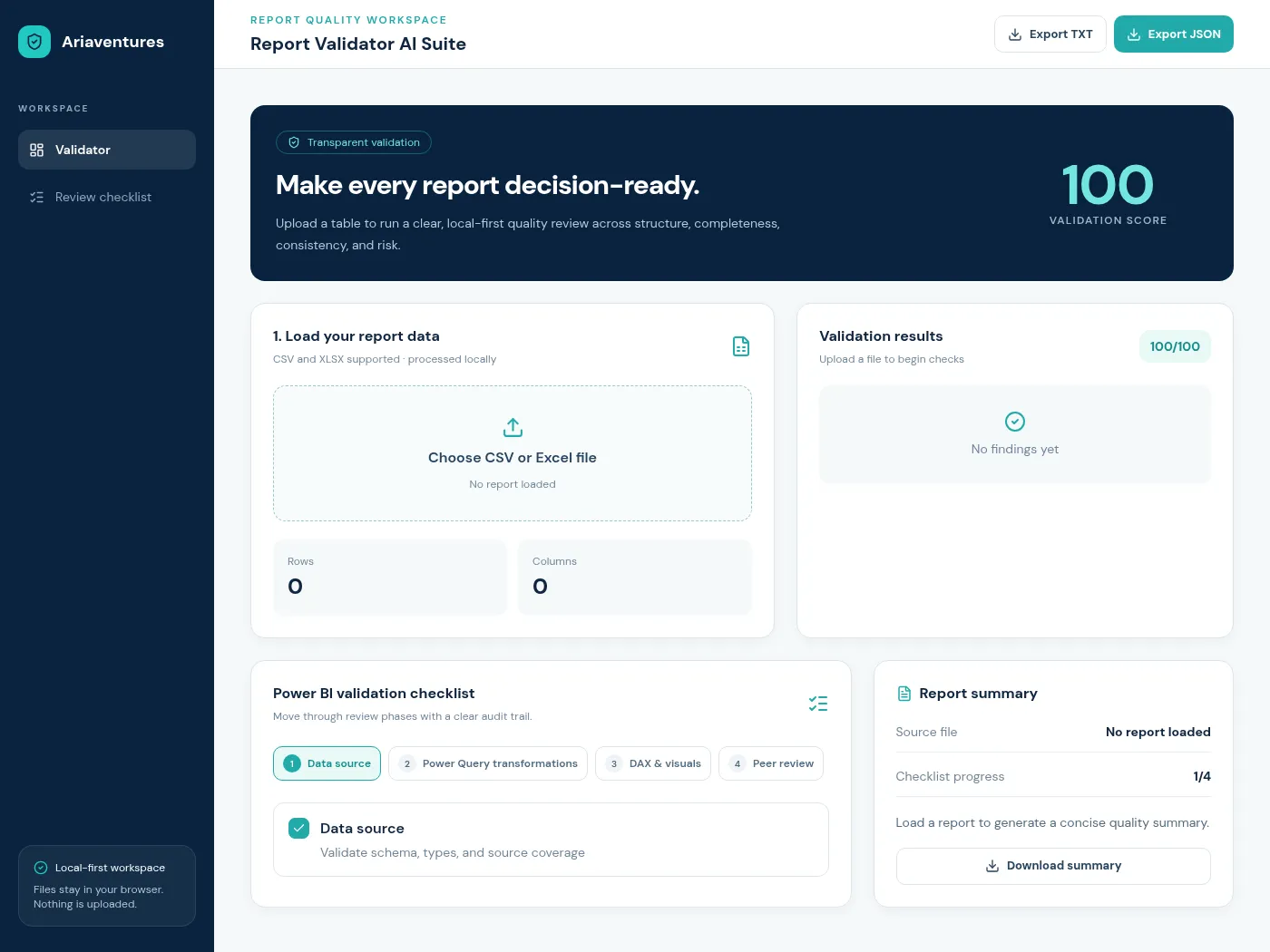 Report Validator AI Suite
