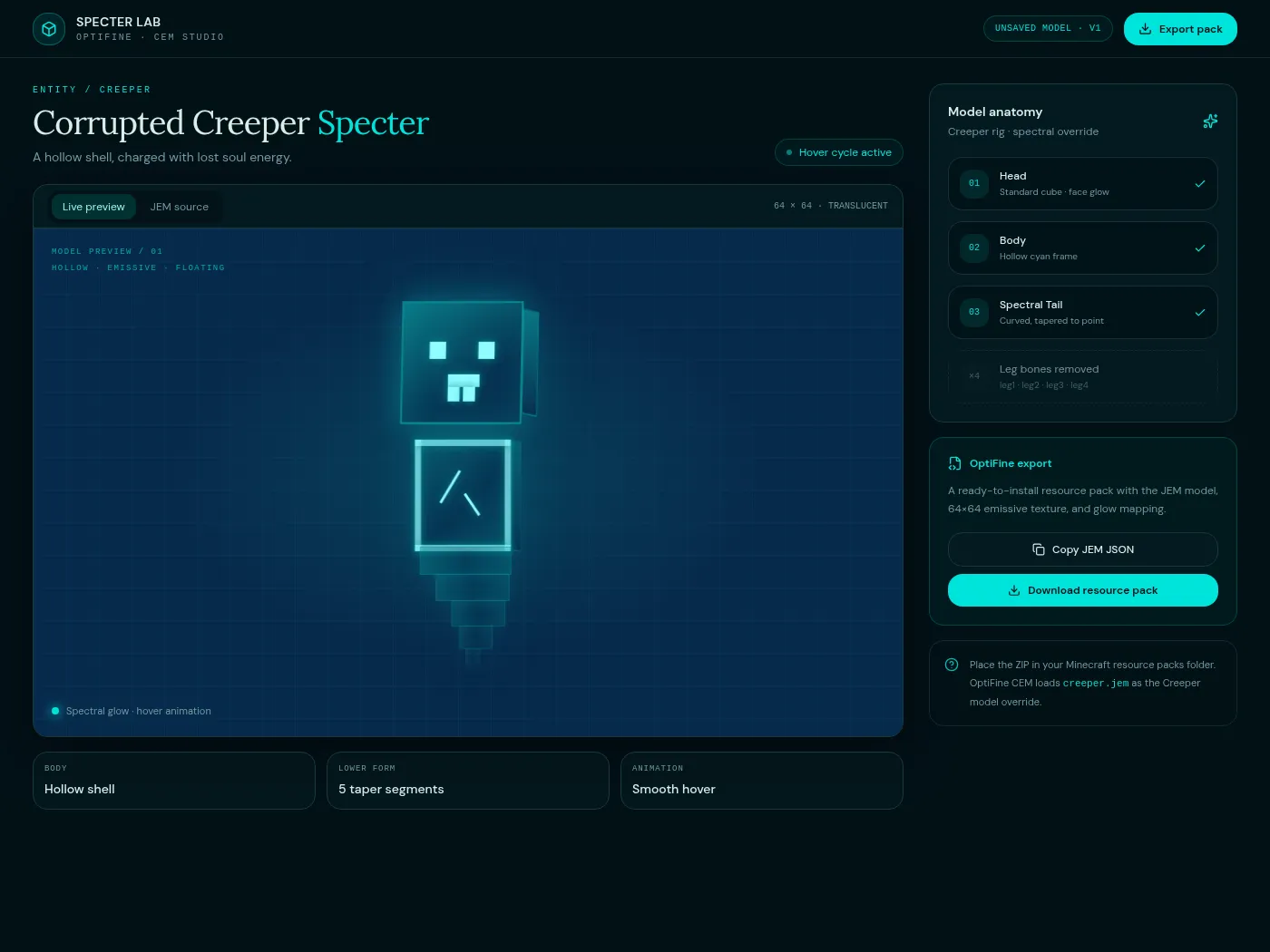 Corrupted Creeper Specter