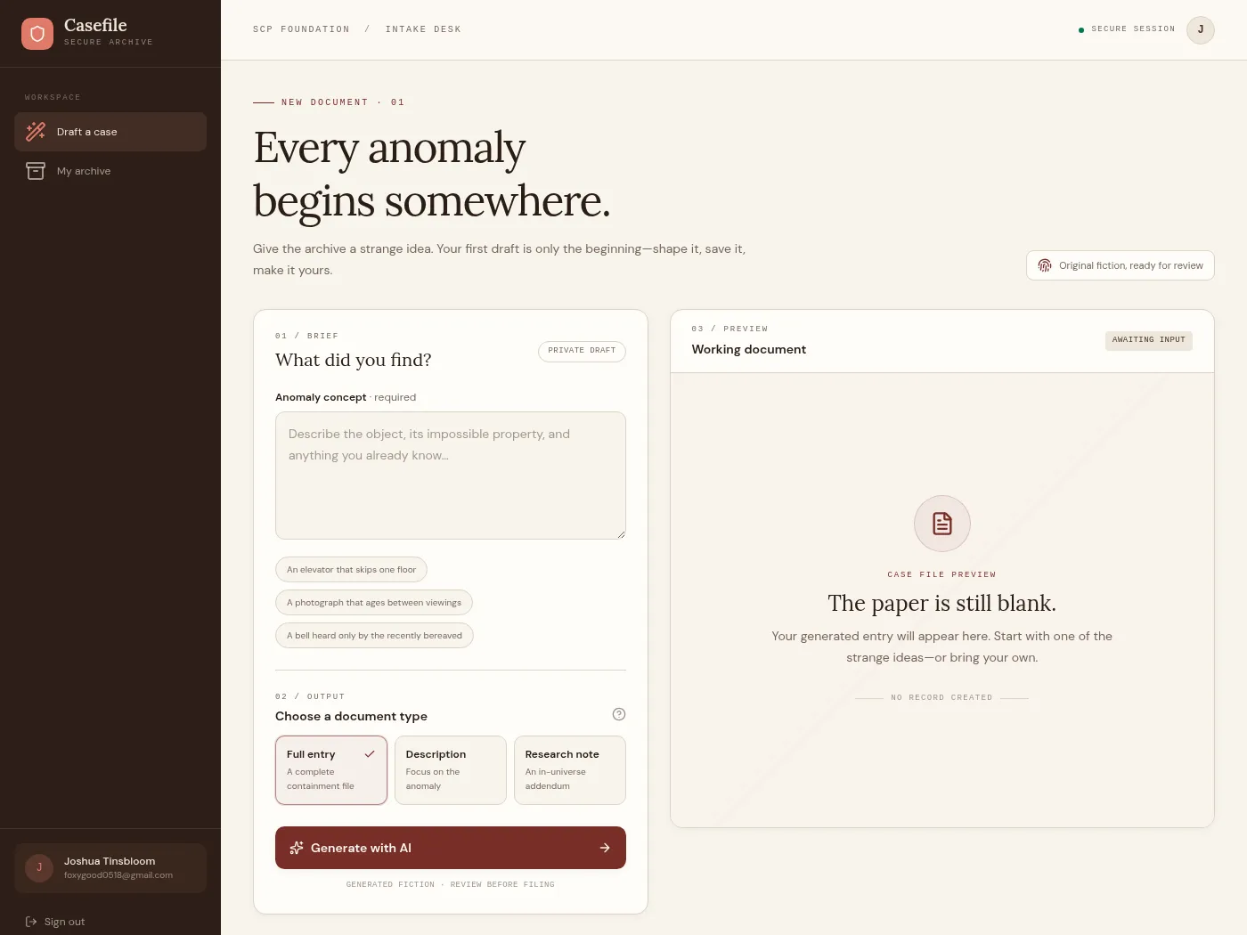 SCP AI Dashboard
