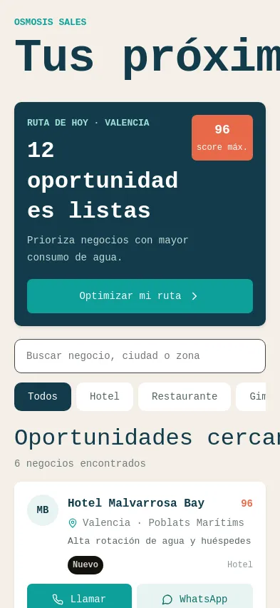 Osmosis Sales Mobile