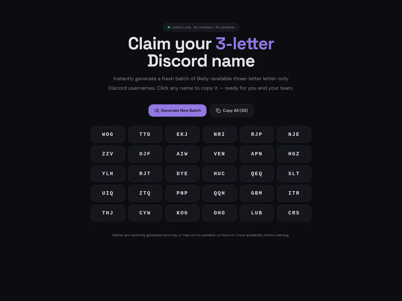 Discord Name Suggester