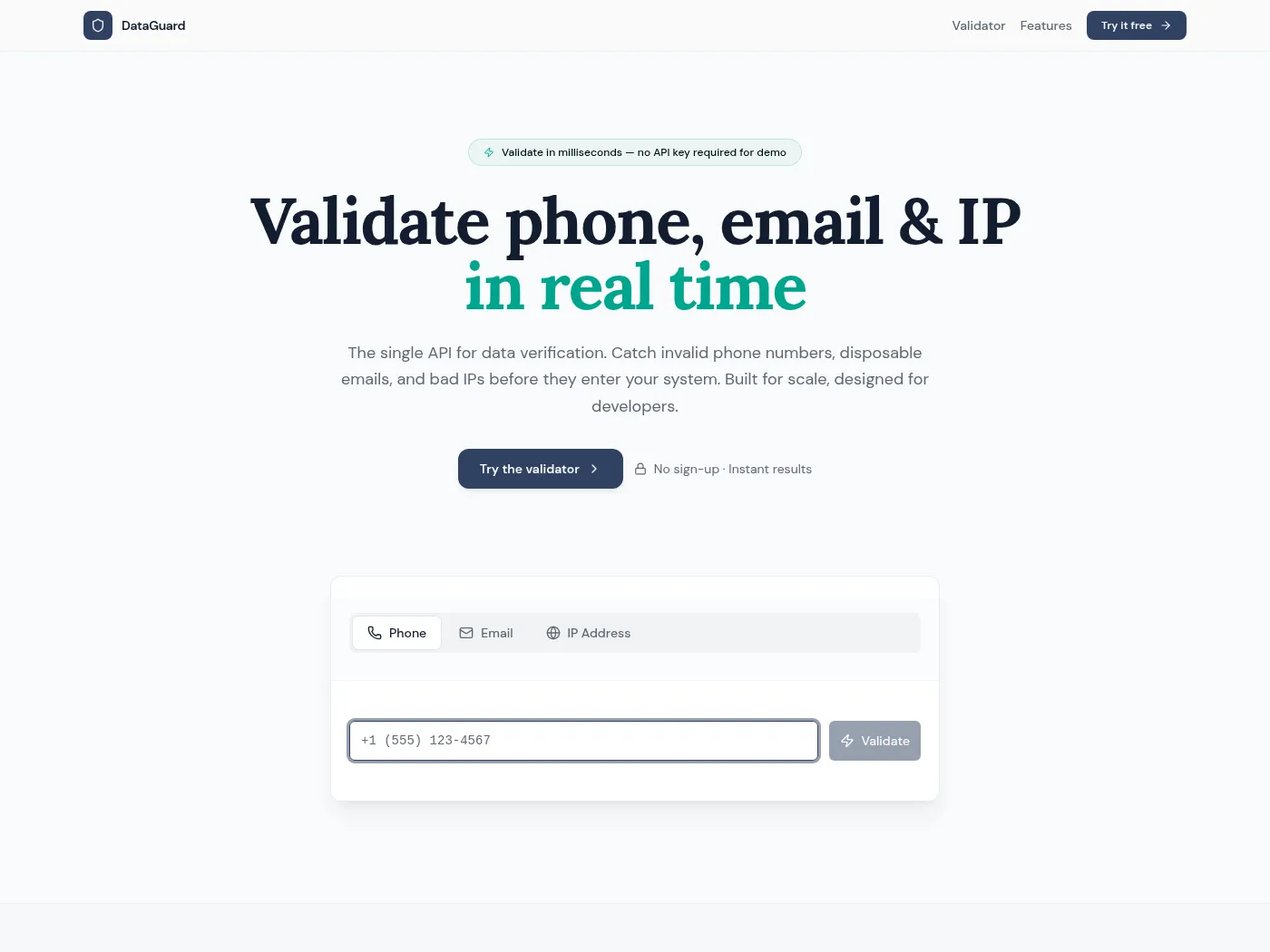 DataGuard Validator API