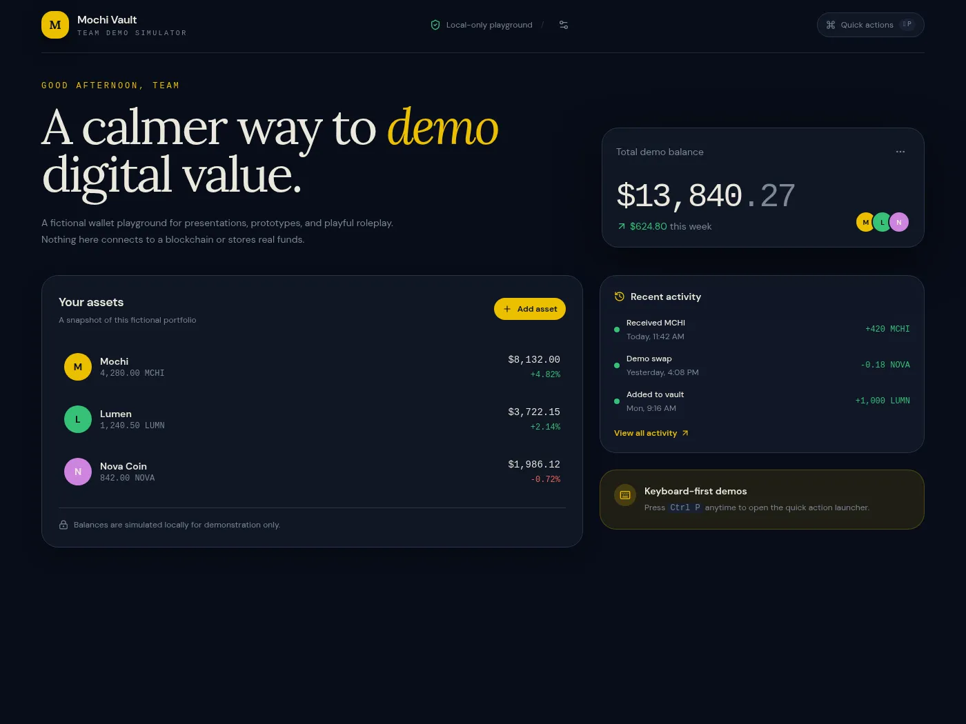 Exodus Wallet Playground