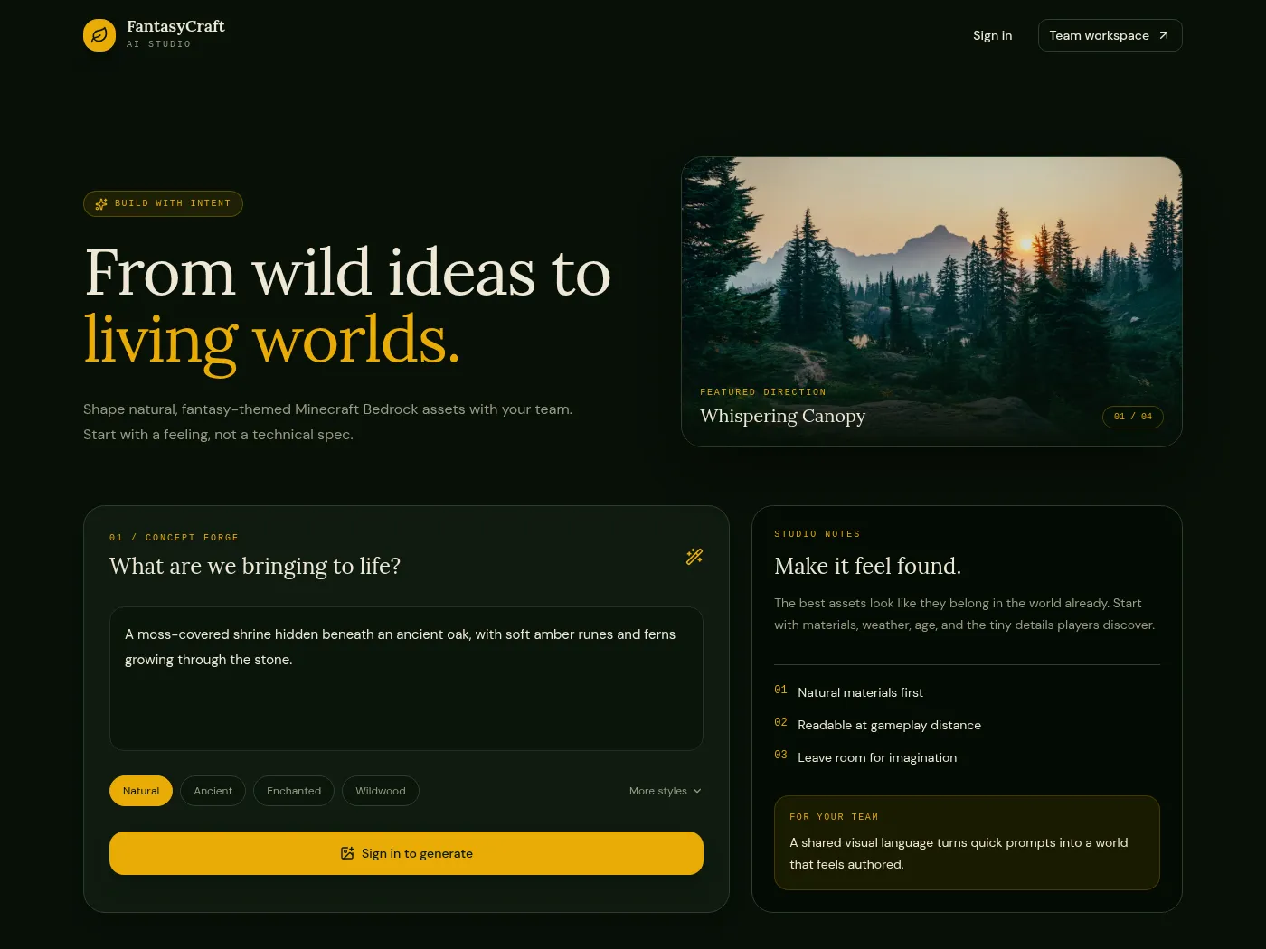 FantasyCraft AI Studio
