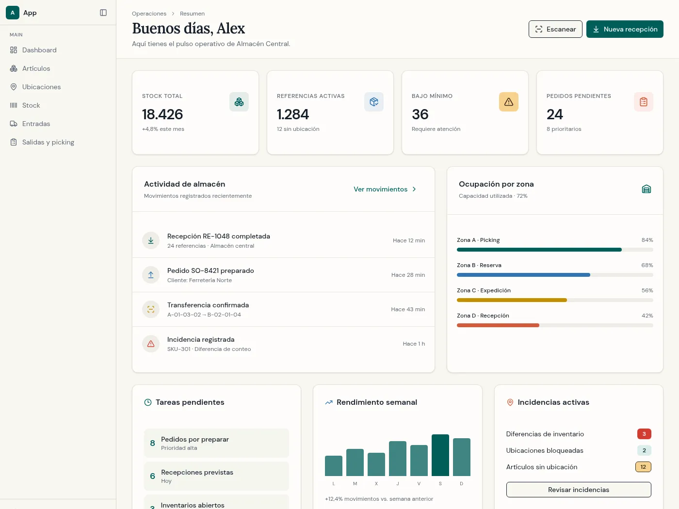 SaaS Warehouse Manager