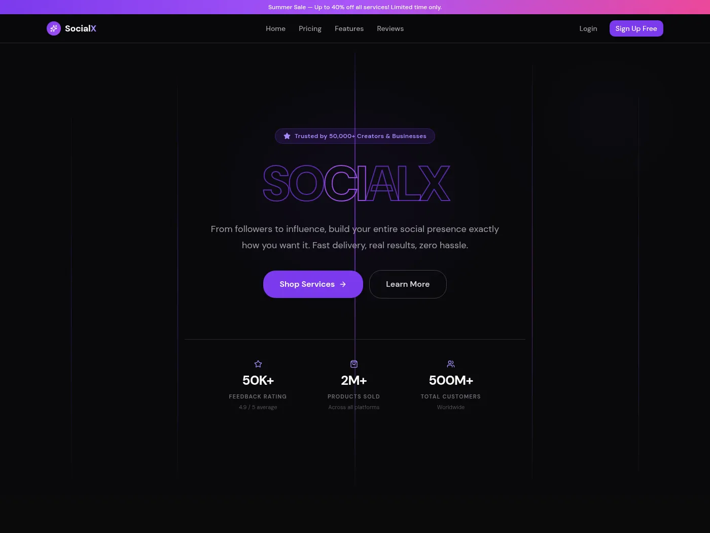 SocialX Marketplace Hub