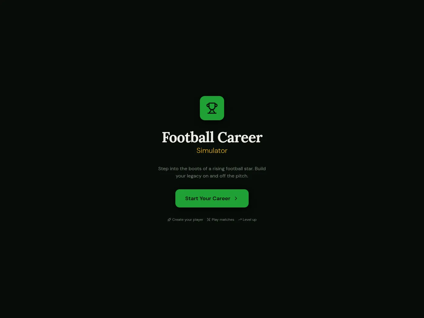 Football Career Simulator