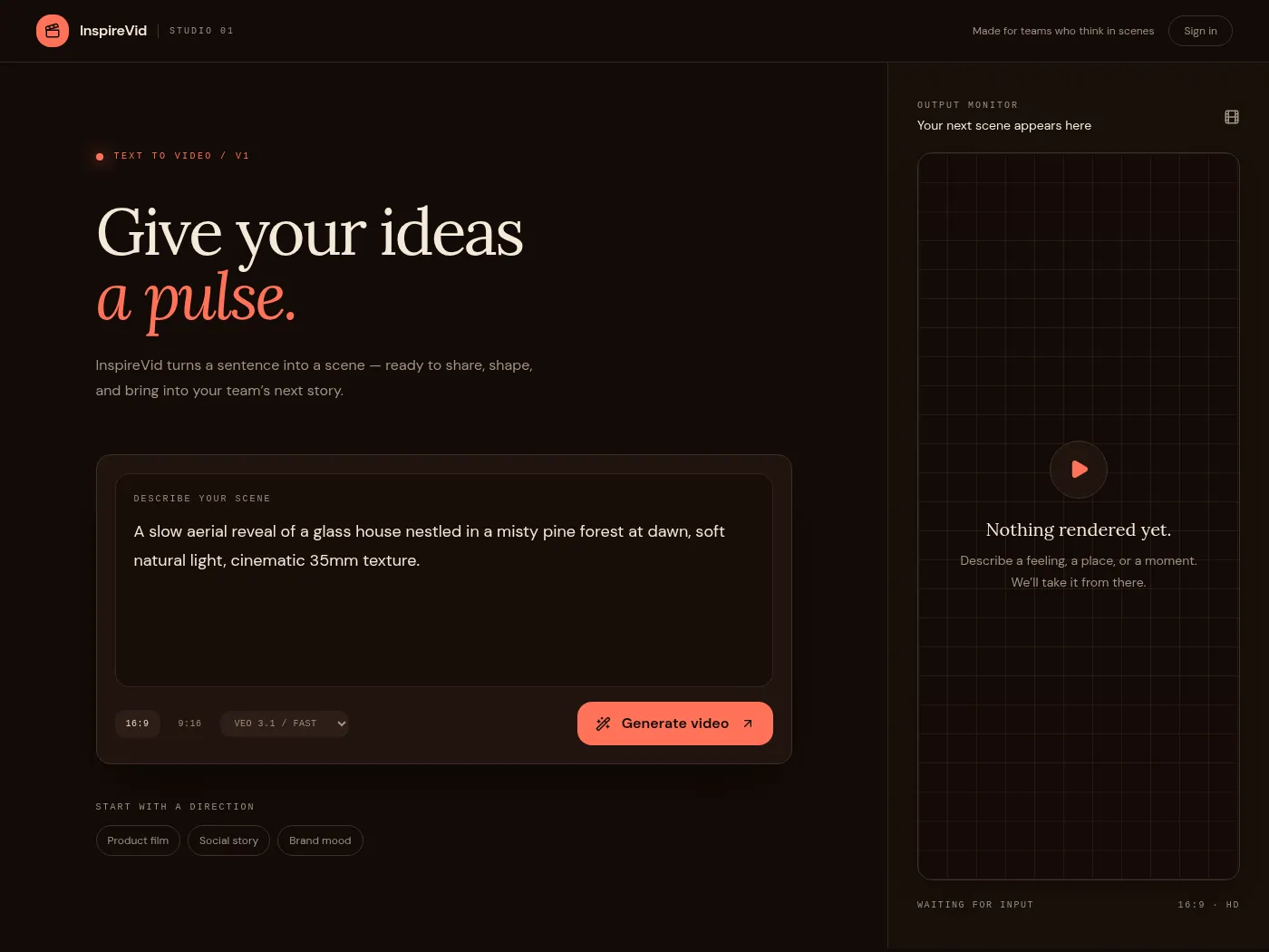 InspireVid AI Generator