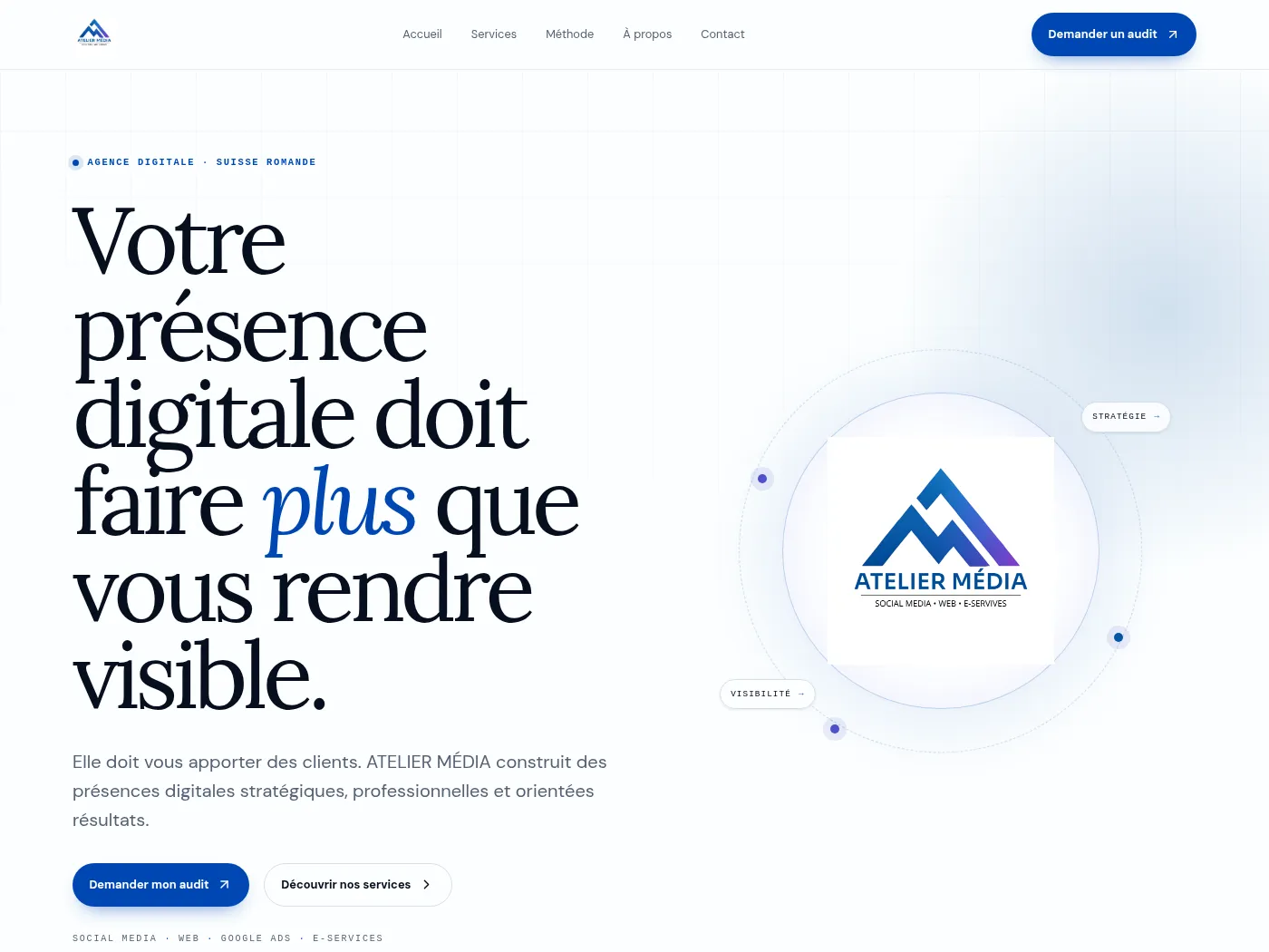 ATELIER MÉDIA Digital Agency Site