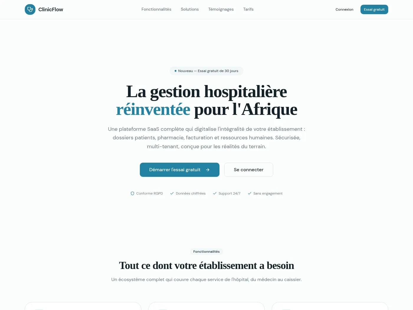 ClinicFlow SaaS Platform