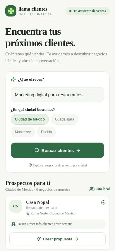 Llama Clientes Finder