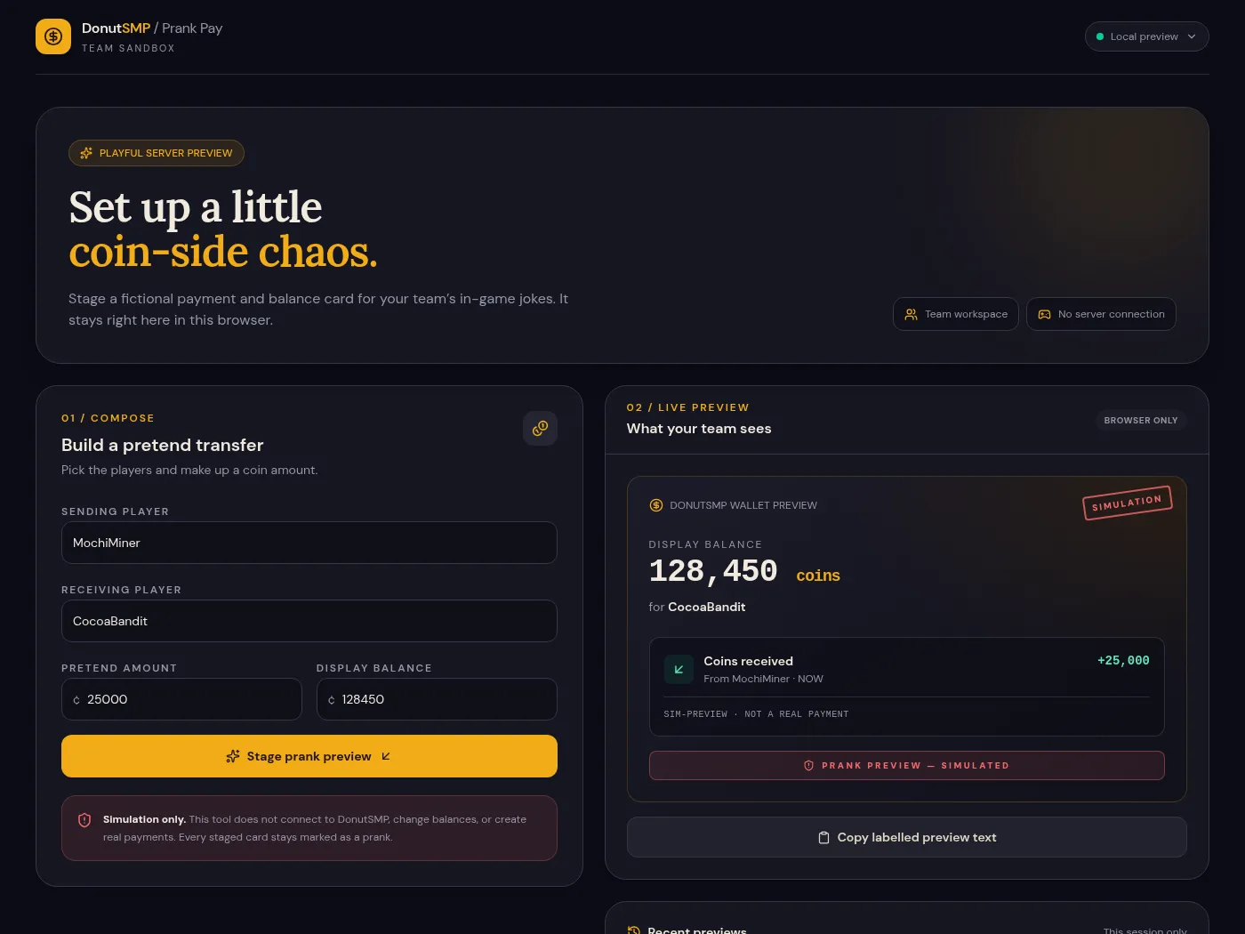 DonutSMP Prank Pay Mod