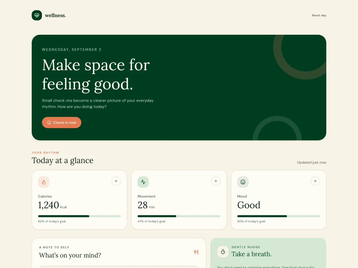 Wellness Tracker Hub