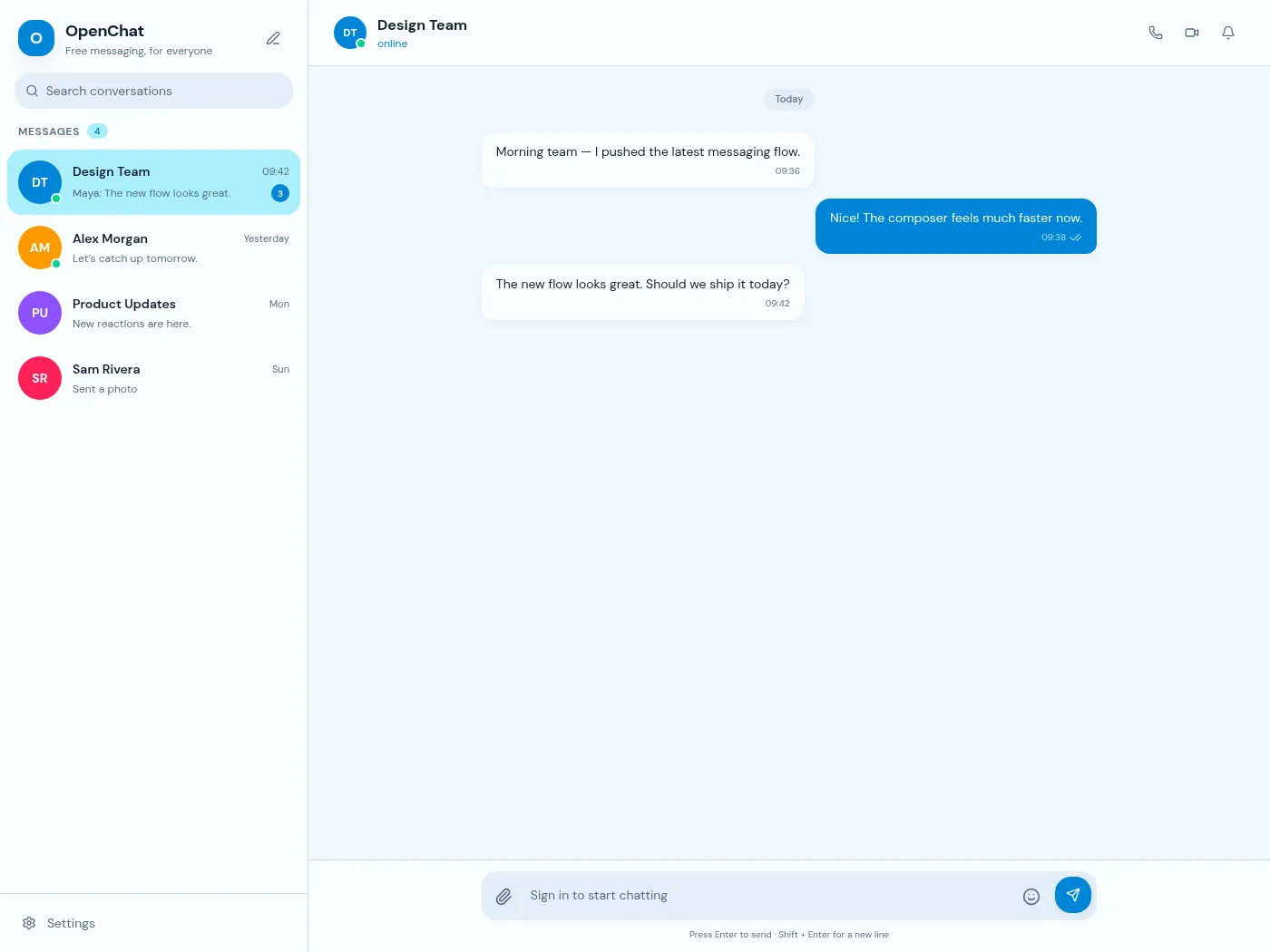 OpenChat Messenger