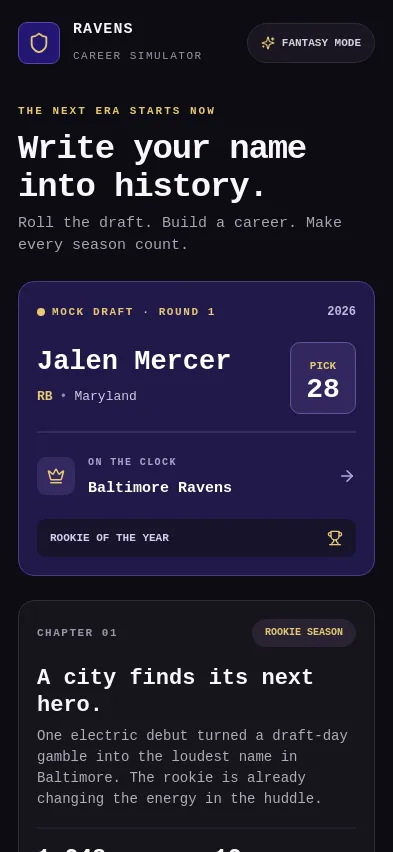 Ravens Career Simulator