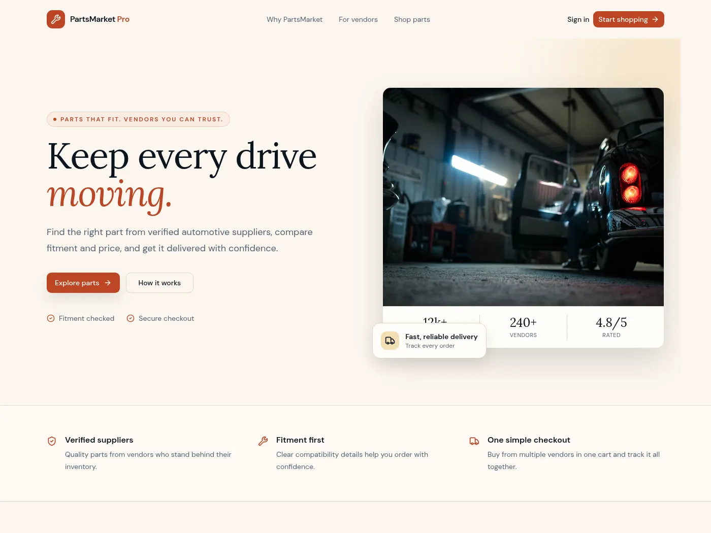 PartsMarket Pro E-Store