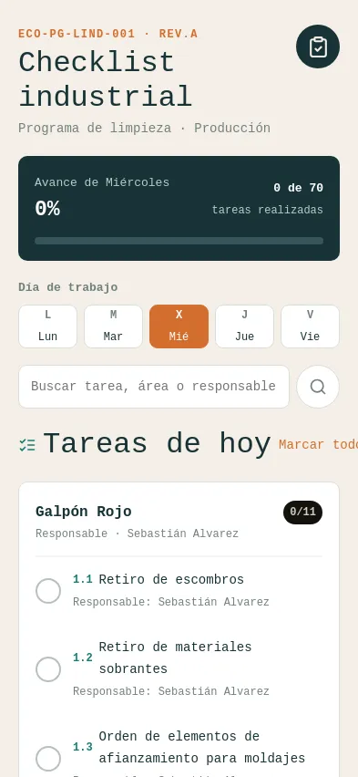 App de Listado de Chequeo