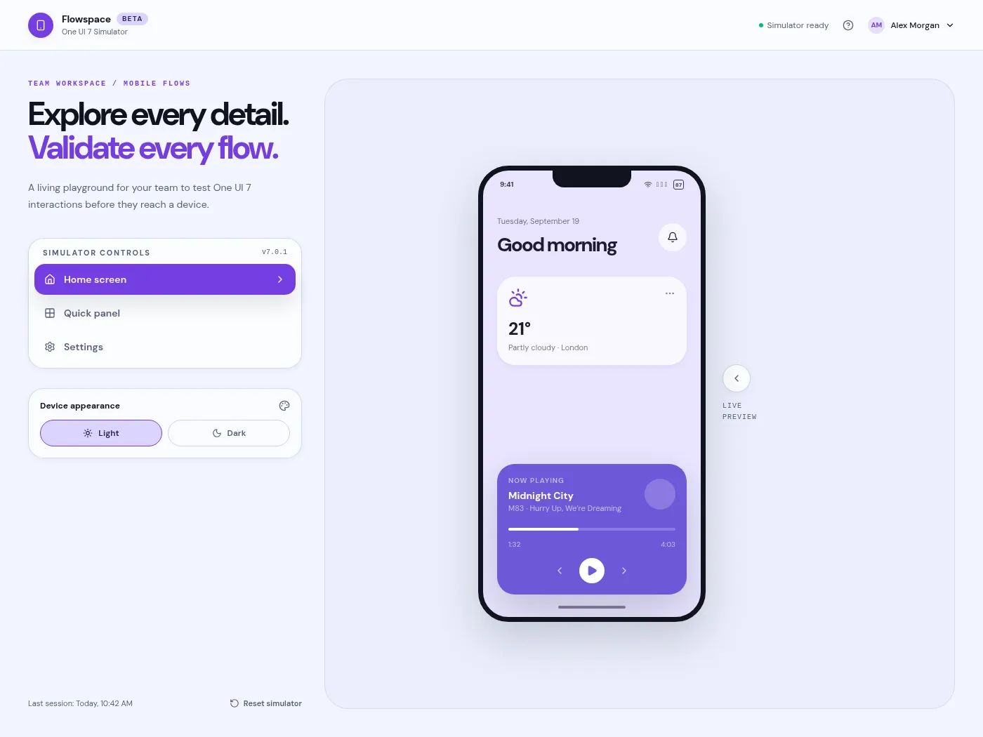One UI 7 Simulator