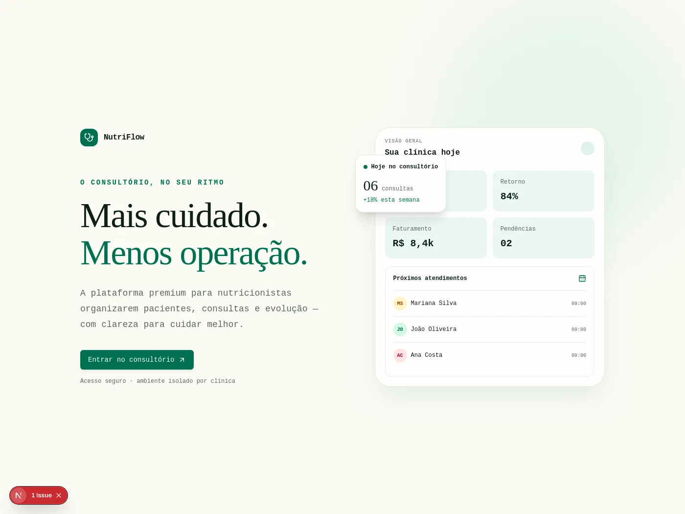 NutriFlow SaaS Platform