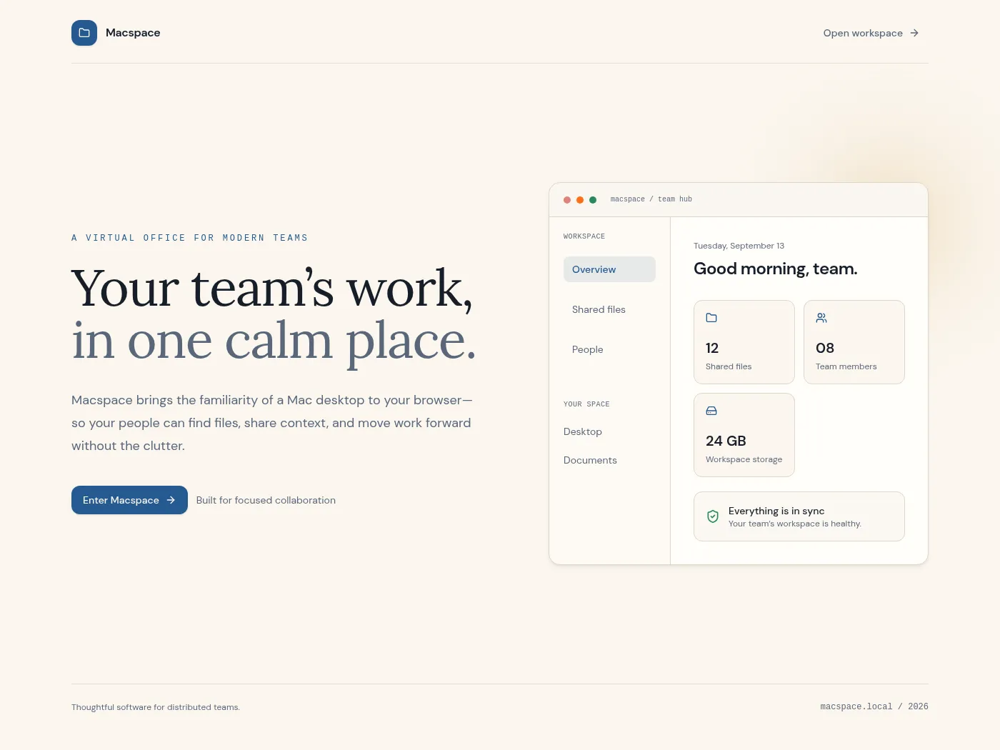 Virtual Mac Workspace