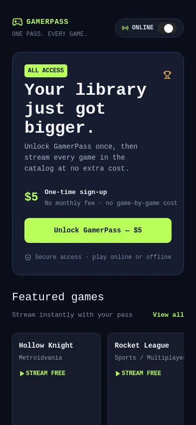 GamerPass App